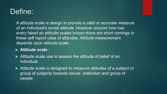 Attitude Measurement Scales | PPTX | Educational Assessment | Education