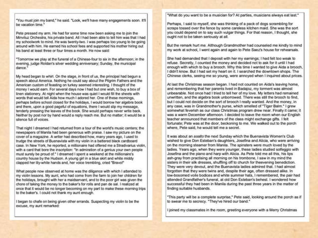 Bread of Salt by N.V.M Gonzales | PPTX | Music | Entertainment