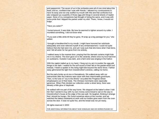 Bread of Salt by N.V.M Gonzales | PPTX | Music | Entertainment