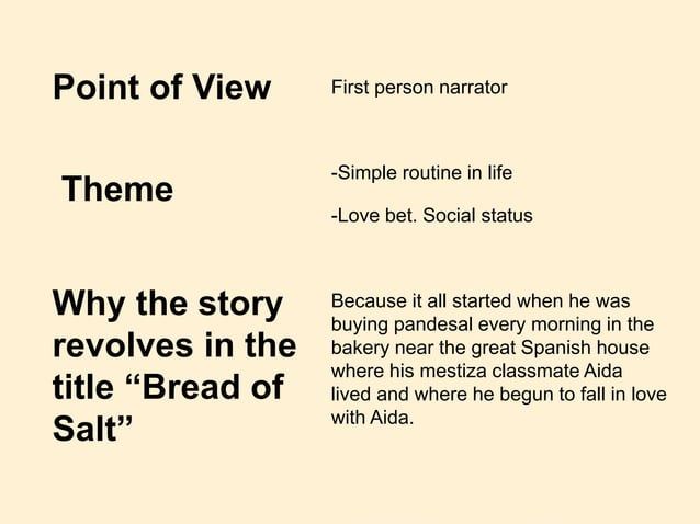 Bread of Salt by N.V.M Gonzales | PPTX | Music | Entertainment