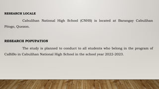 reading skills of the students through cabibo | PPTX