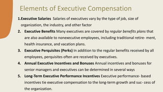 Incentive Plans and Executive Compensation | PPTX