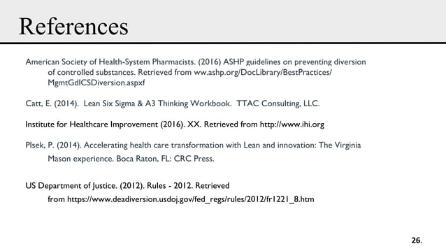 IU Health Process Improvement Medical ICU (Narcotic Waste Disposal ...
