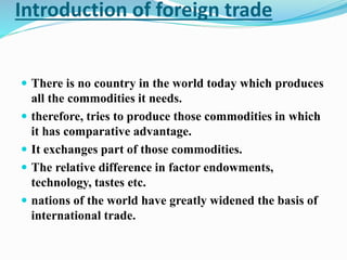 FOREGIN TRADE | PPTX