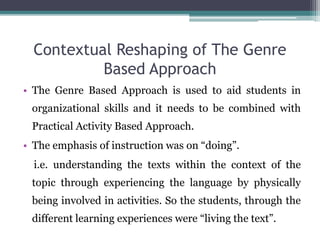 Genre Based Approach | PPTX