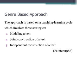 Genre Based Approach | PPTX