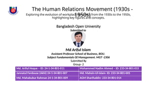 The Human Relations Movement (1930s - 1950s).pptx