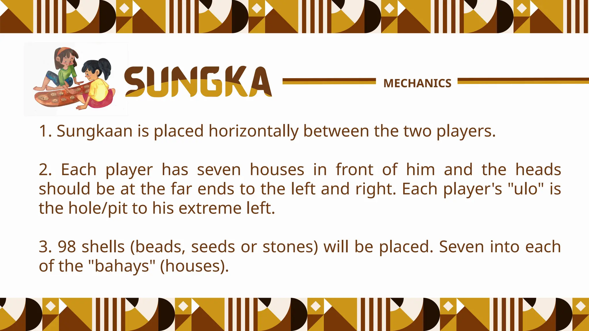 PHILIPPINE TRADITIONAL GAMES: Sungka, Kadang-kadang (Bao & Kawayan ...