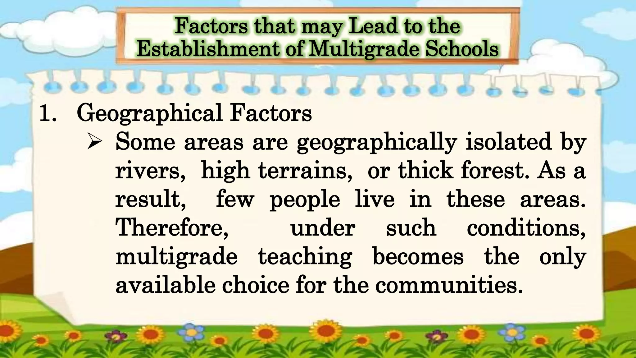 LEGAL BASIS AND FACTORS CONTRIBUTING TO THE ESTABLISHMENT OF MULTIGRADE ...