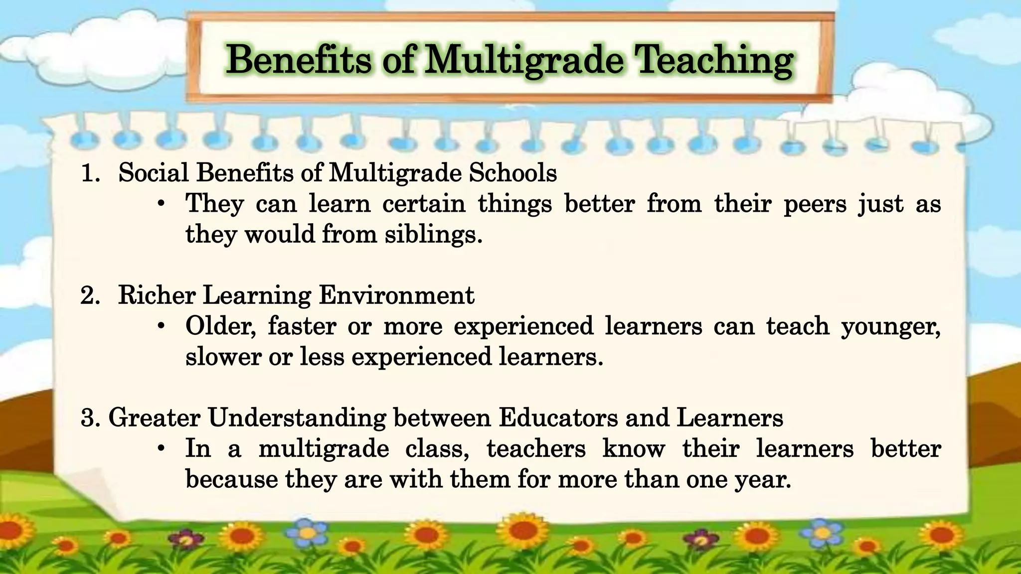 LEGAL BASIS AND FACTORS CONTRIBUTING TO THE ESTABLISHMENT OF MULTIGRADE TEACHING INTHE ...