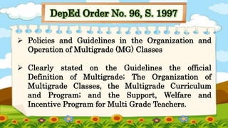 LEGAL BASIS AND FACTORS CONTRIBUTING TO THE ESTABLISHMENT OF MULTIGRADE ...