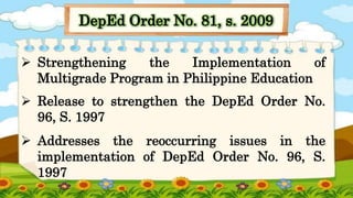 LEGAL BASIS AND FACTORS CONTRIBUTING TO THE ESTABLISHMENT OF MULTIGRADE ...