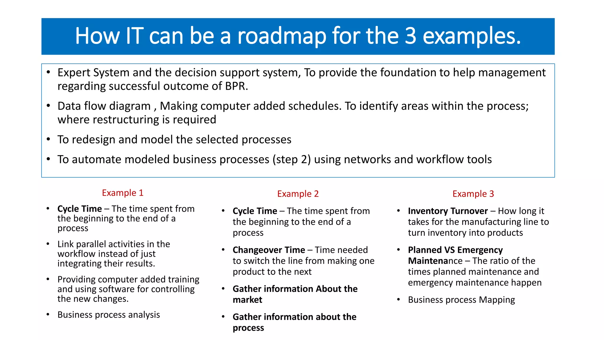 Business Process Reengineering | Case studies | PPTX