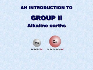 Comprehensive Overview of Group II Alkaline Earth Metals and Their ...