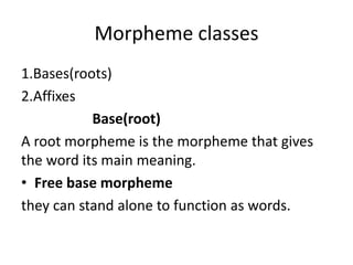 Introduction of Morphology | PPT
