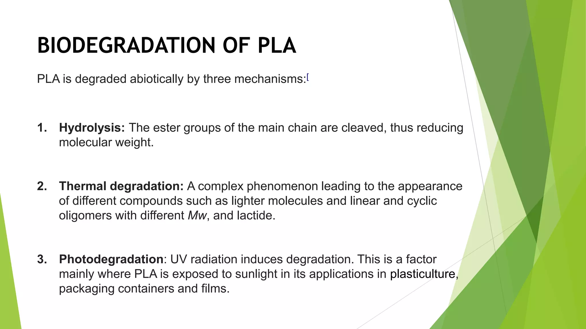 Life cycle Assesment and waste stratigies of PLA | PPTX
