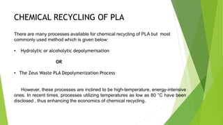 Life cycle Assesment and waste stratigies of PLA | PPTX