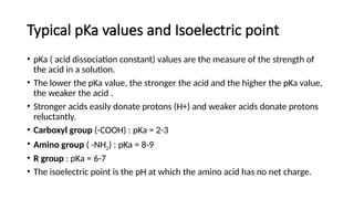 presentation on ionization of amino acids | PPTX