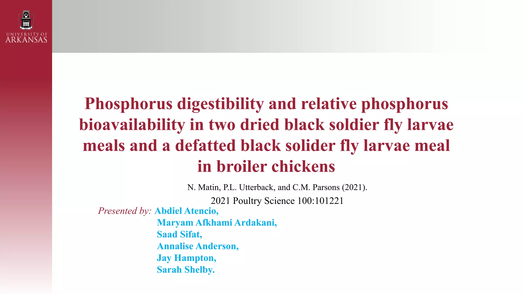 Phosphorus digestibility and relative phosphorus bioavailability in two ...