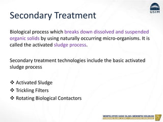 Water and Wastewater treatment | PPTX