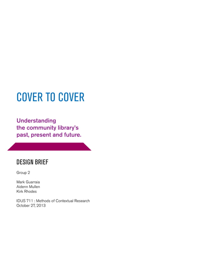 Contextual Research design brief | PDF