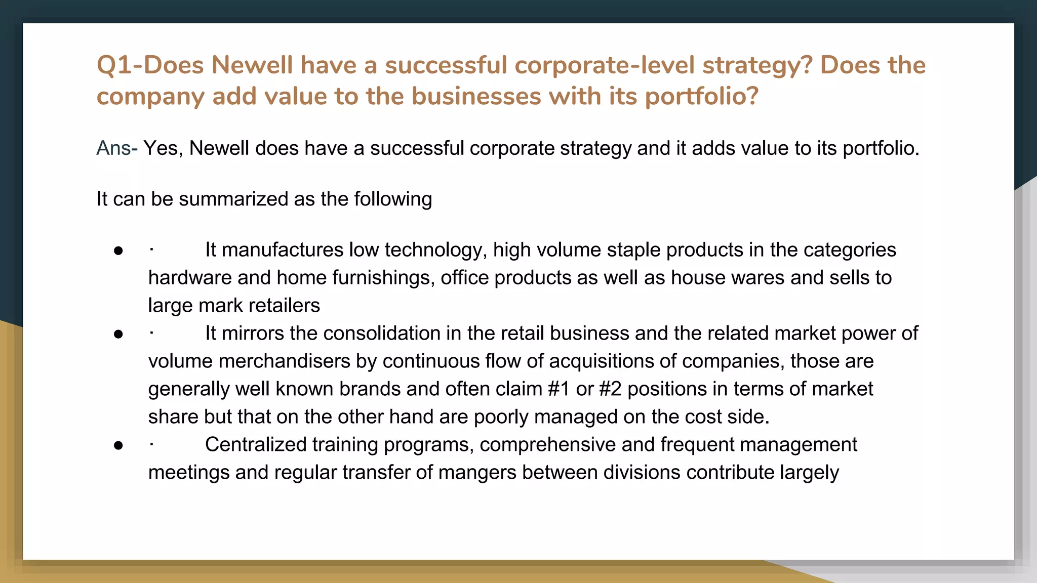 Case study- Newell | PPTX