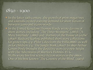 SHORT STORY FROM HISTORY TO ELEMENTS | PPT
