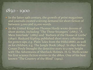 SHORT STORY FROM HISTORY TO ELEMENTS | PPTX