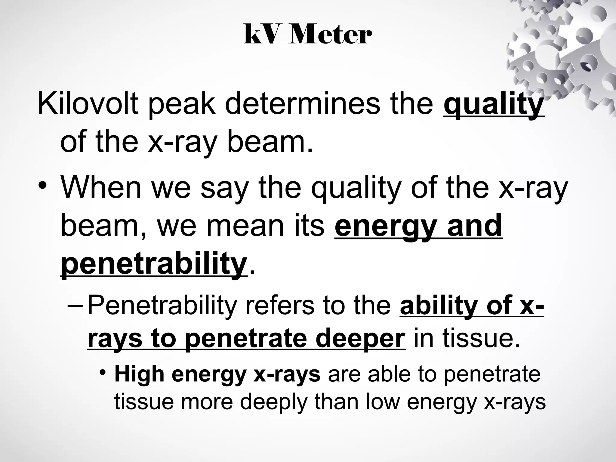 kV and mA Meters | PPT