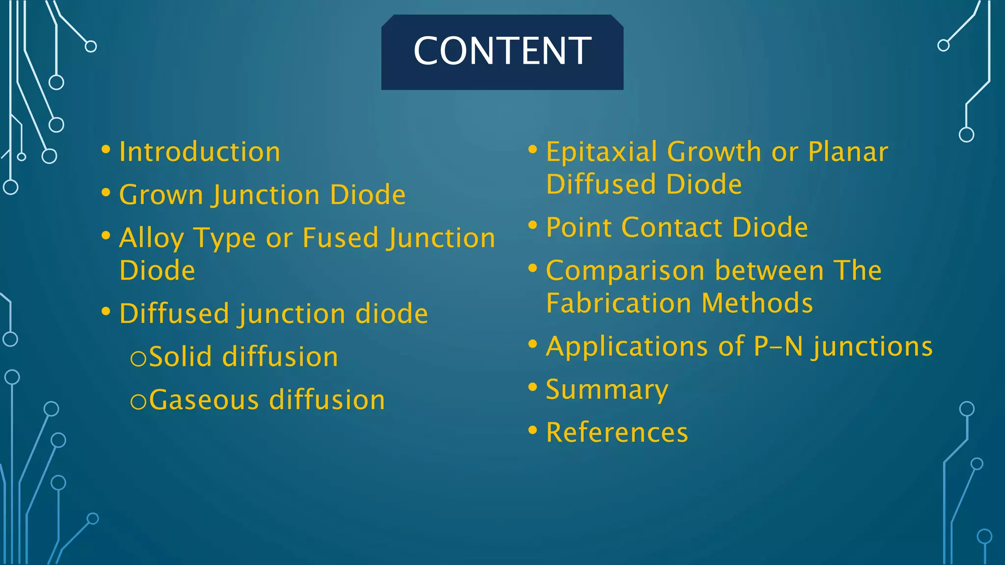 Fabrication of P-N Junction | PPTX