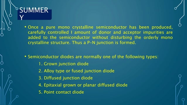Fabrication of P-N Junction | PPTX | Chemistry | Science