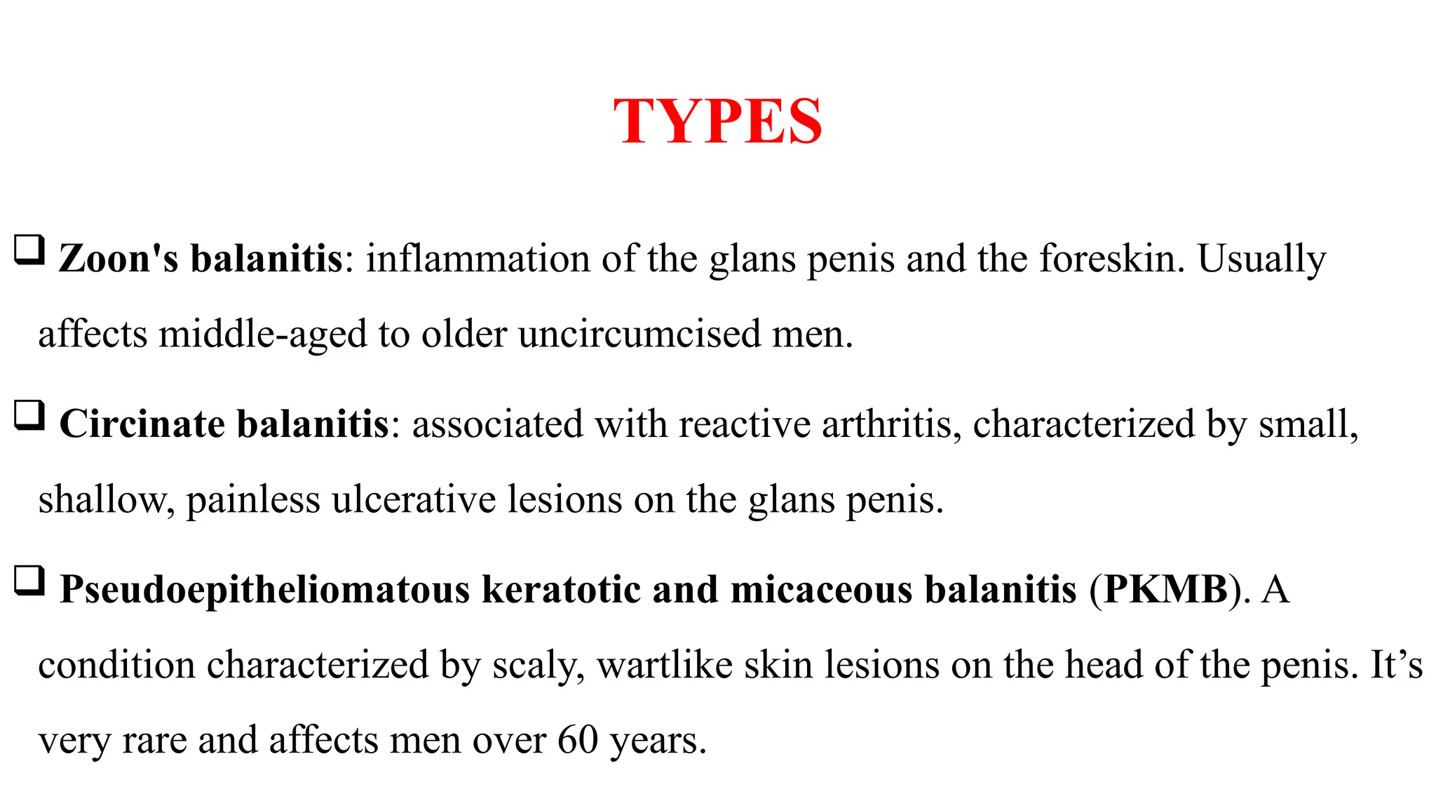 Presentation on Phimosis, Paraphimosis, Balanitis, Varicocele, and ...