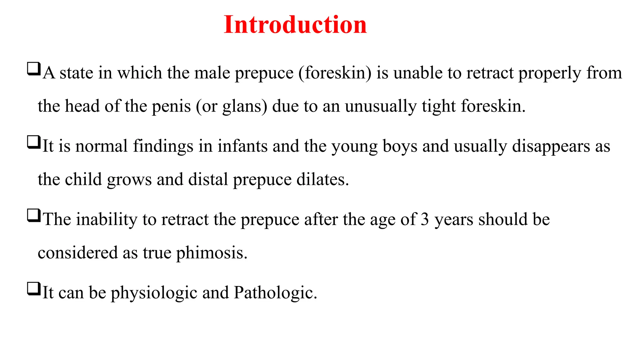 Presentation on Phimosis, Paraphimosis, Balanitis, Varicocele, and ...