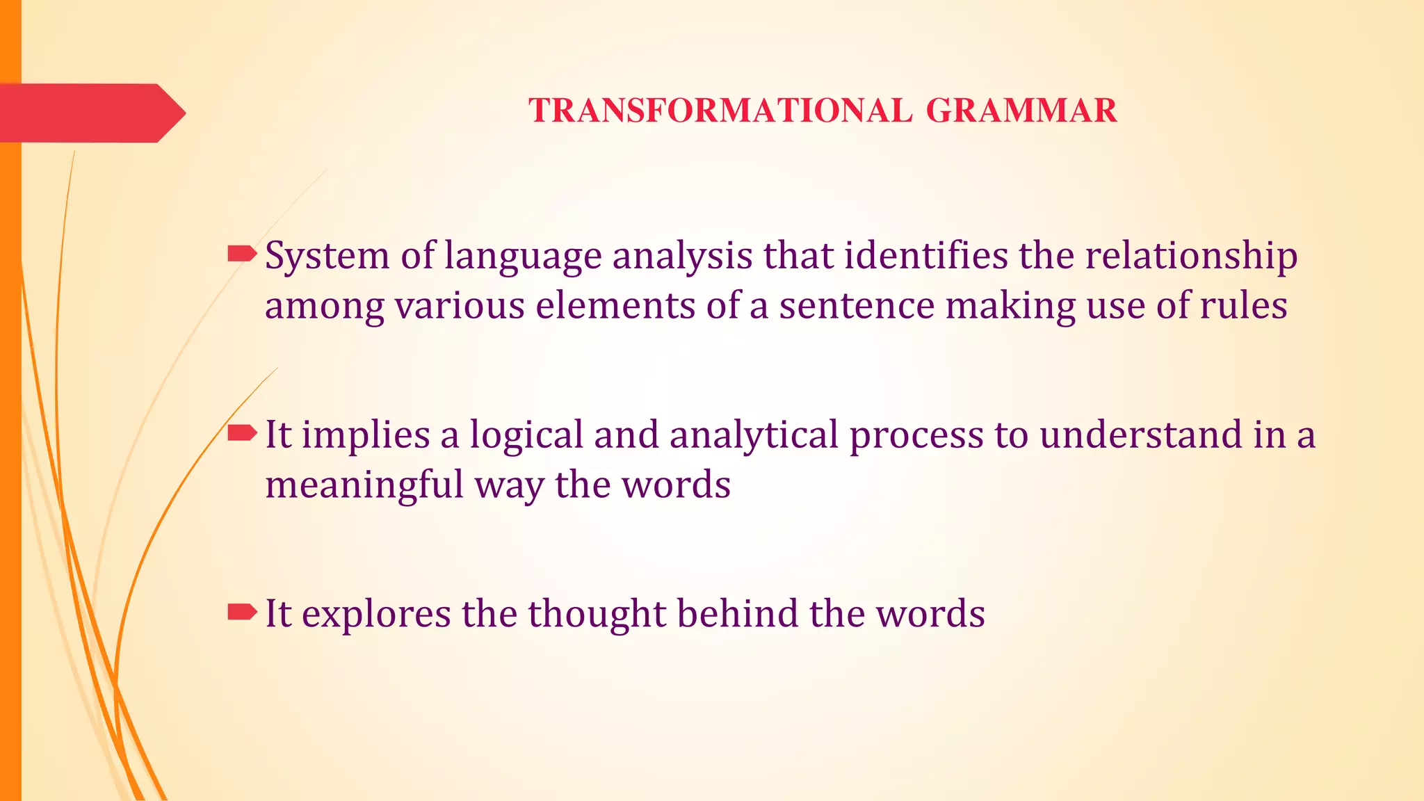 Transformational Grammar | PPTX
