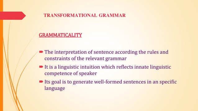Transformational Grammar | PPTX