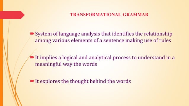 Transformational Grammar | PPTX