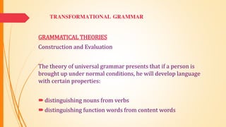 Transformational Grammar | PPTX
