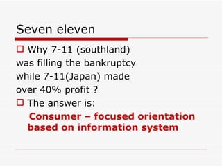Case study Seven Elevent | PPT | Grocery Shopping | Shopping