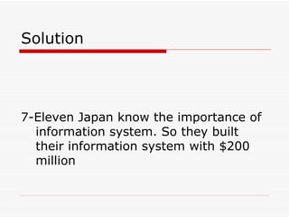 Case study Seven Elevent | PPT | Grocery Shopping | Shopping