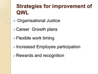 Quality work life $ stress management | PPTX