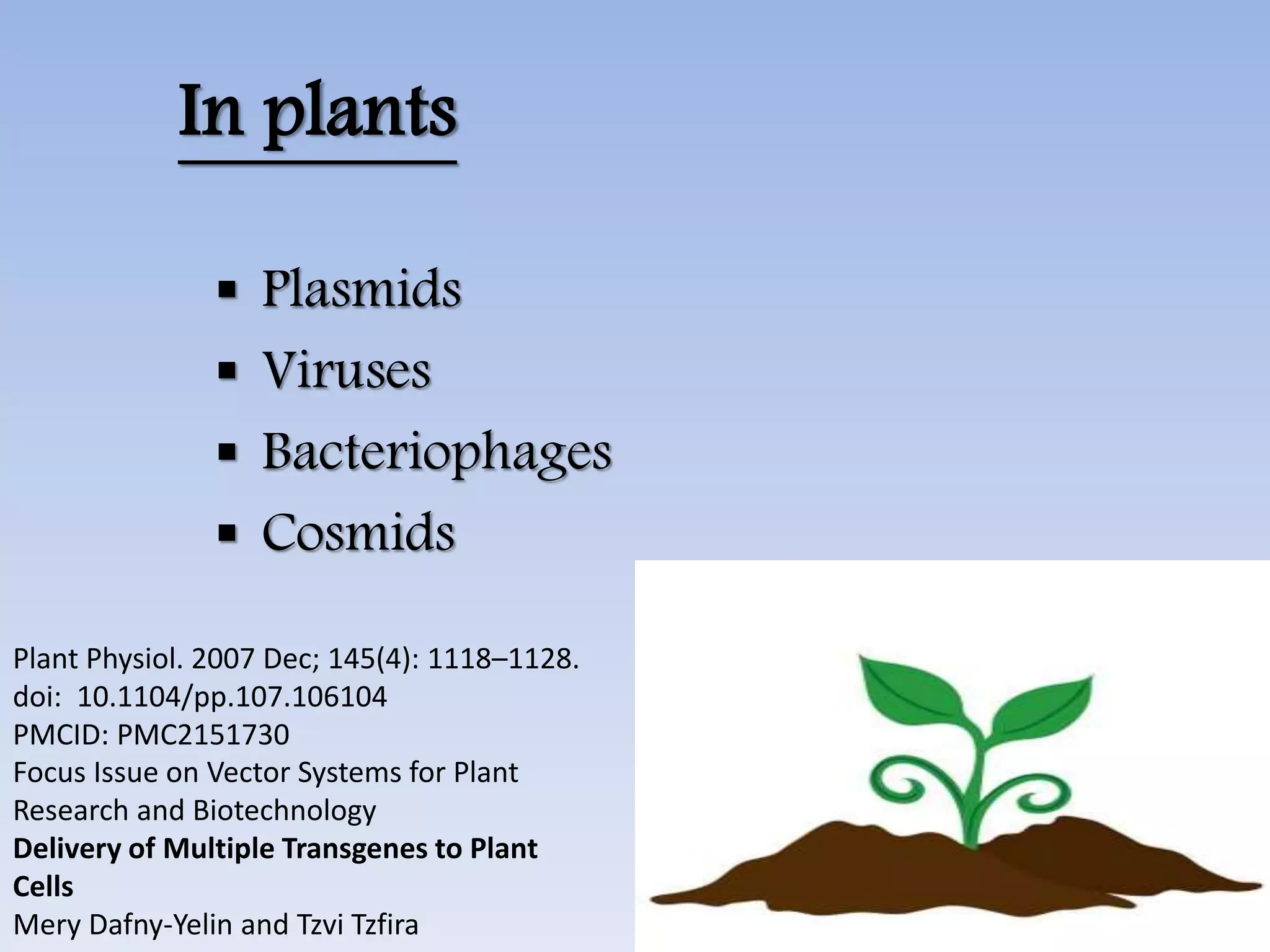Plant transformation vectors and their types | PPTX