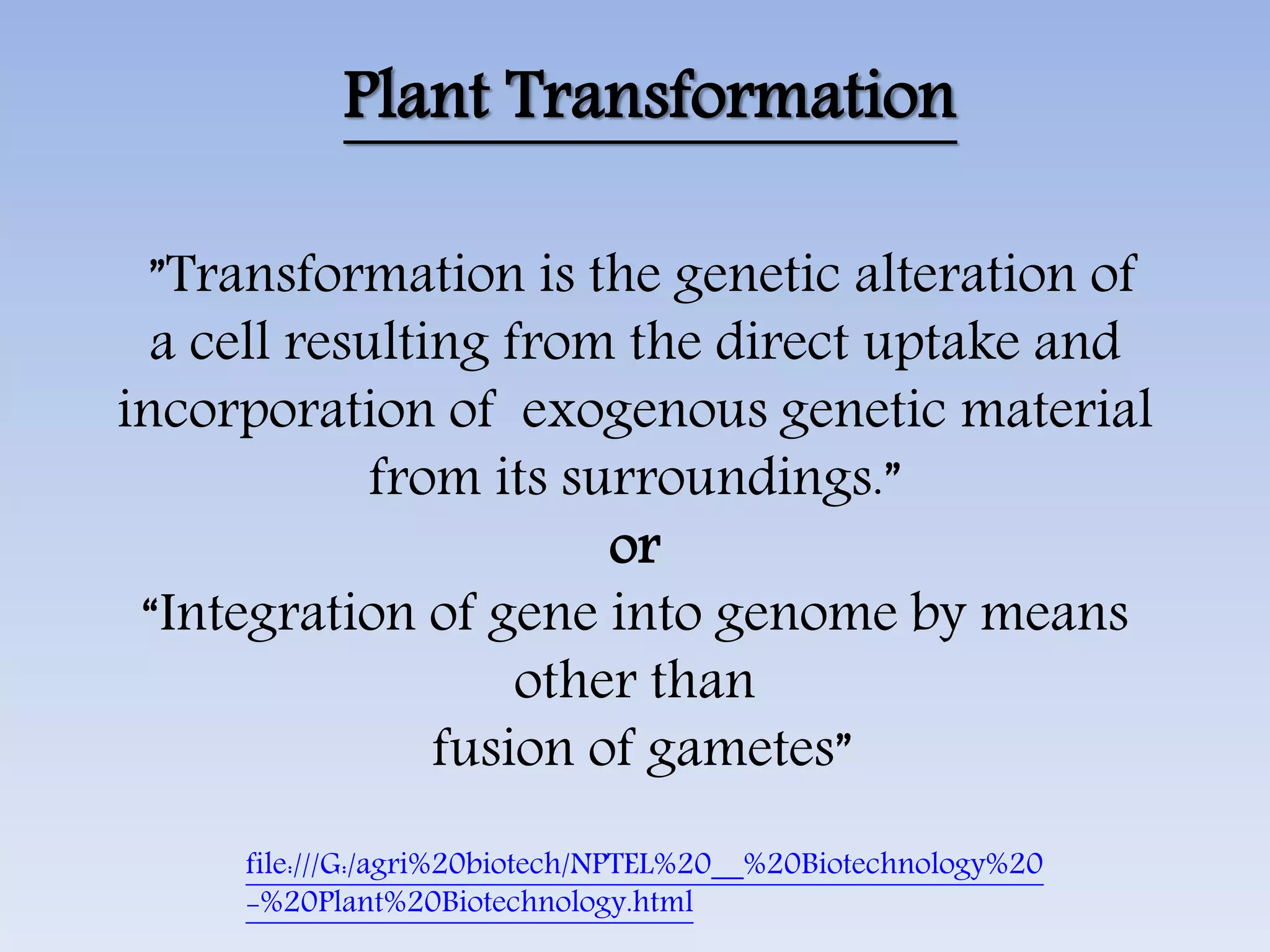 Plant transformation vectors and their types | PPTX