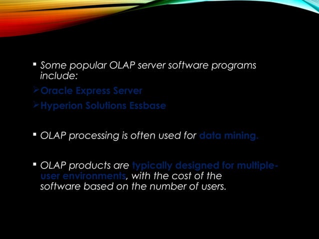 OLAP | PPT | Databases | Computer Software and Applications