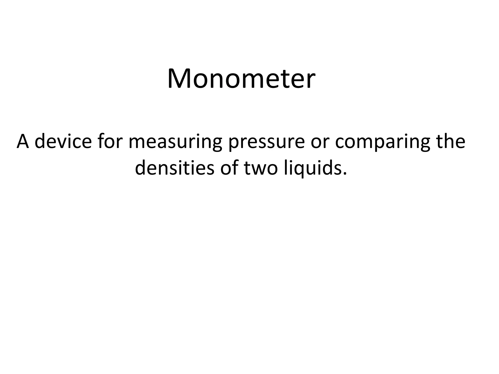 Report on Barometer manometer and its types | PPTX