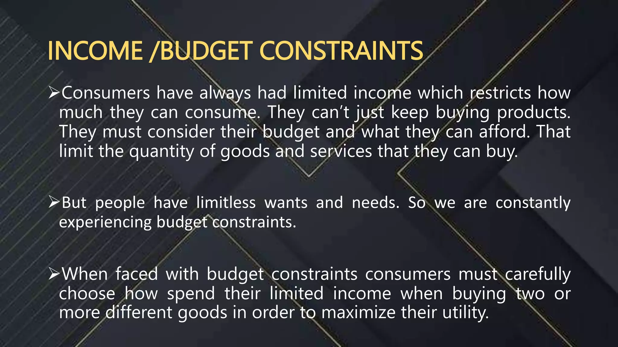 Consumer Behavior And Utility Maximization Pptx