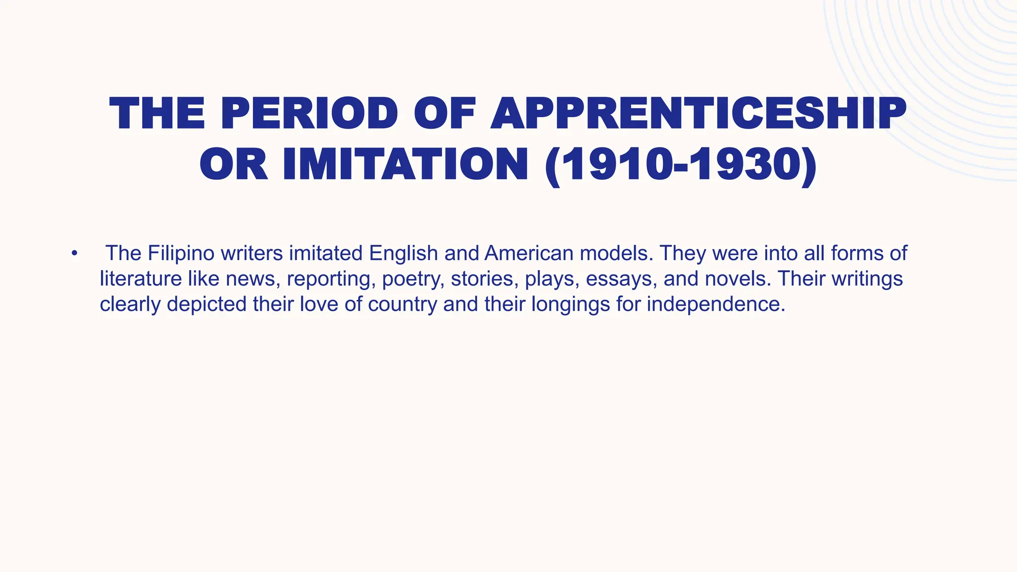 American colonial period (1910-1940) pdf | PPTX