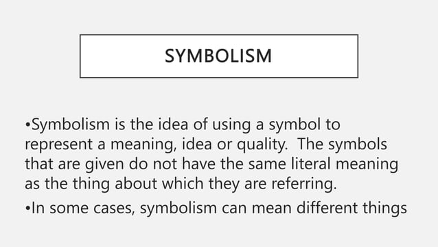 G10 LESSON SYMBOLISM AND PERSONIFICATION | PPTX