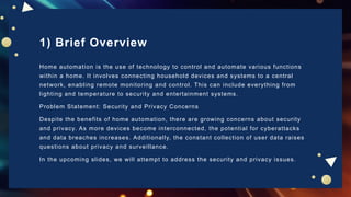 Home Automation Intruder Detection Using IoT and Sensor Network | PPTX