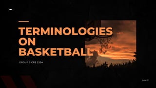 Basketball Terminologies PowerPoint presentation | PDF