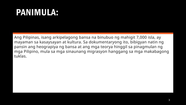Pinagmulan ng Pilipinas at ng Lahing Pilipino | PPTX